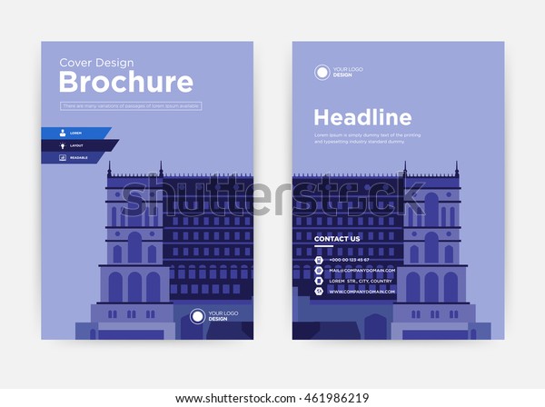 Purple Architecture Brochure Design Template Vector Stock Vector ...