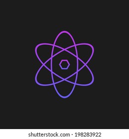 Purple Atom On Black Background: เวกเตอร์สต็อก (ปลอดค่าลิขสิทธิ์ ...