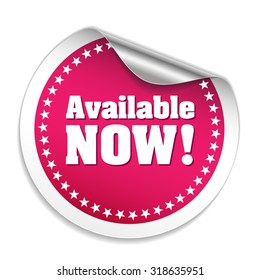 Purple Available Now Sticker Silver Peel Stock Vector (Royalty Free ...