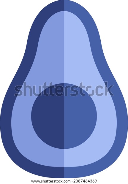 Purple Avocado Illustration Vector On White Stock Vector (Royalty Free ...