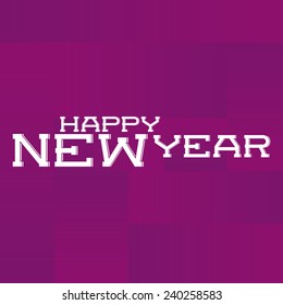 Purple Background Happy New Year Message Stock Vector (Royalty Free ...