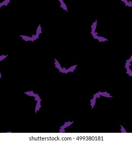 Purple Bats Abstract Seamless Pattern On Stock Vector (Royalty Free ...