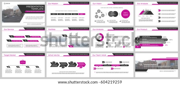 Purple Black Elements Infographics On White Stock Vector (Royalty Free ...