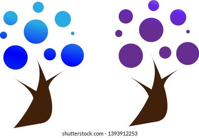 Purple Blue Tree Vector Illustration Use Stock Vector (Royalty Free ...