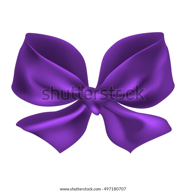 Purple Bow Isolated On White Background Stock Vector (Royalty Free ...