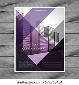 Purple Brochure Design Template Your Brand Stock Vector (Royalty Free ...