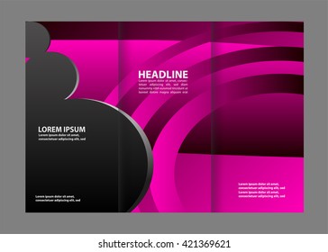 Colorful Bifold Brochure Design Corporate Leaflet Stock Vector (Royalty ...