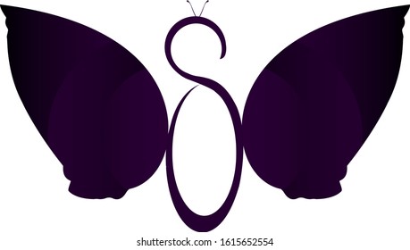 Purple Butterfly Logo Template Vector Illustration Stock Vector ...