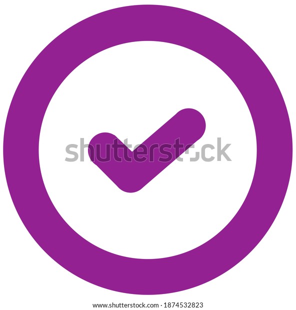 Purple Checkmark Icon Apps Websites Stock Vector (Royalty Free ...