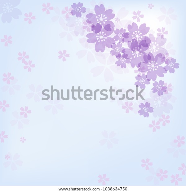 Purple Cherry Blossom Background Stock Vector (Royalty Free) 1038634750 ...