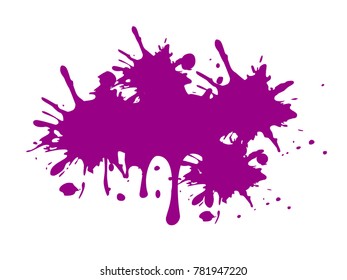 Purple Color Paint Splash Vector Image Stock Vector (Royalty Free ...