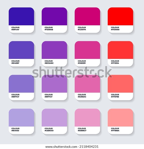 Purple Color Palette Catalog Samples Rgb: เวกเตอร์สต็อก (ปลอดค่า ...