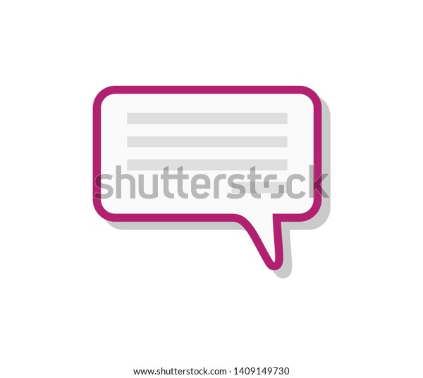 Purple Conversation Icon Design Chat Speech Stock Vector (Royalty Free ...