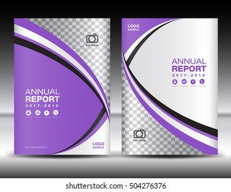Purple Cover Template Cover Annual Report Stock Vector (Royalty Free ...