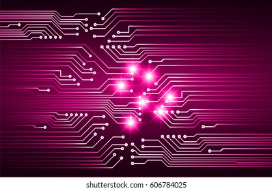 Purple Cyber Security Concept Background Circuit Stock Vector (Royalty ...