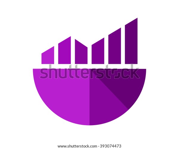 Purple Diagram Chart Graph Icon Stock Vector (Royalty Free) 393074473