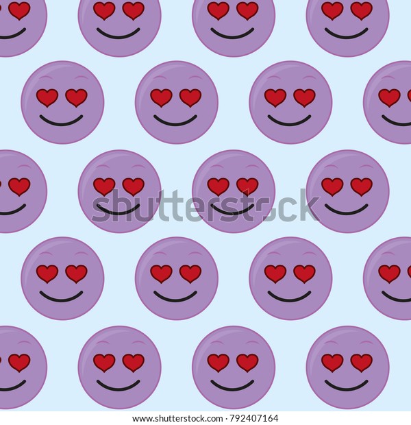 Purple Emoticon Icon Set Stock Vector (Royalty Free) 792407164 ...