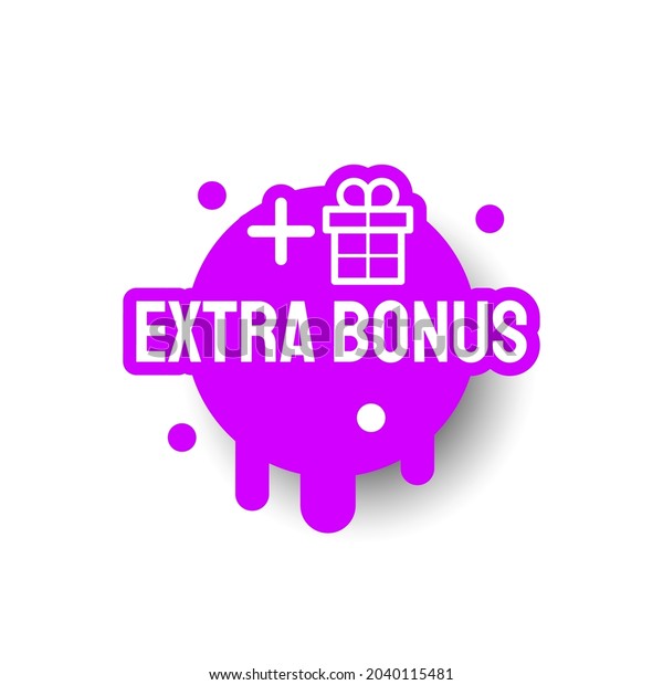 Purple Extra Bonus Icon Label Sign Stock Vector (Royalty Free ...