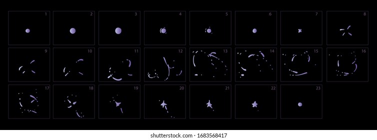 Fireworks Effect Animation Sprite Sheets Shine: vetor stock (livre de ...