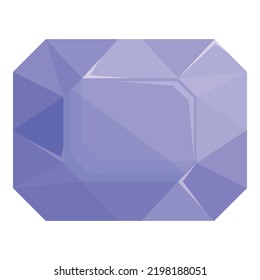 Purple Gem Icon Cartoon Vector Crystal Stock Vector (Royalty Free ...