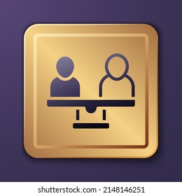 Purple Gender Equality Icon Isolated On Stock Vector (Royalty Free ...