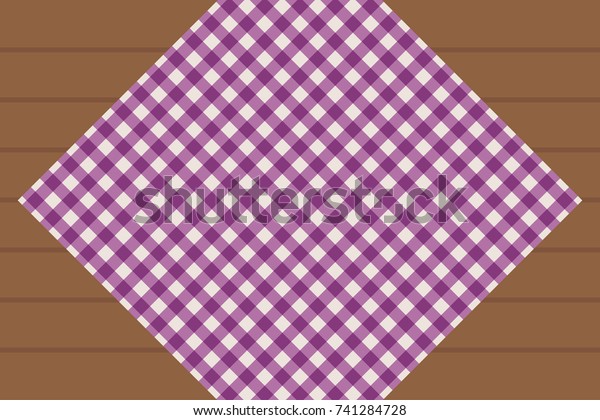 Purple Gingham Pattern Texture Rhombussquares Plaid Stock Vector ...