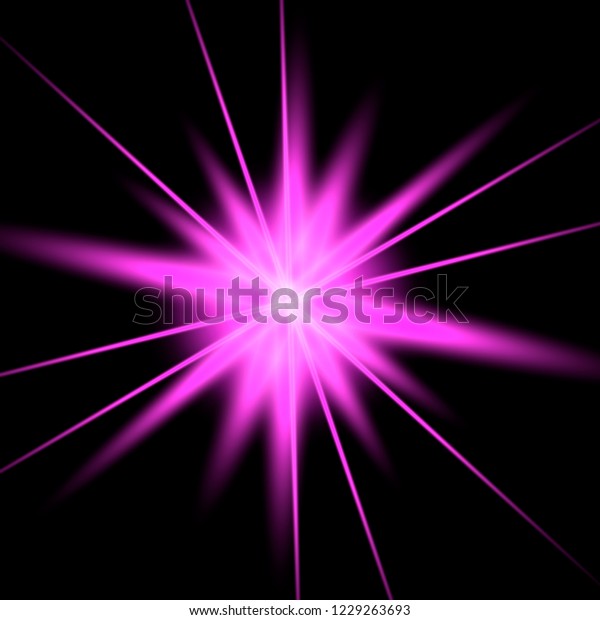Purple Glow Light Effect Isolated On Stock Vector (Royalty Free ...