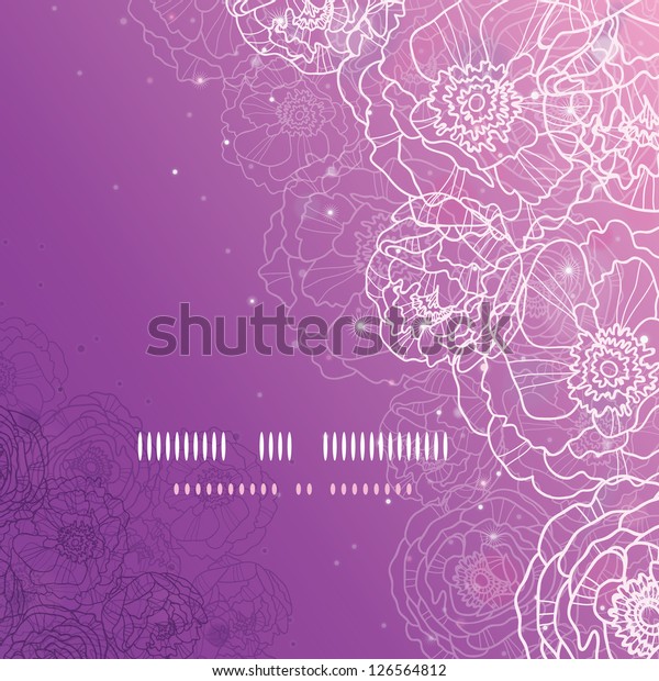 Purple Glowing Flowers Magical Square Template Stock Vector (Royalty ...