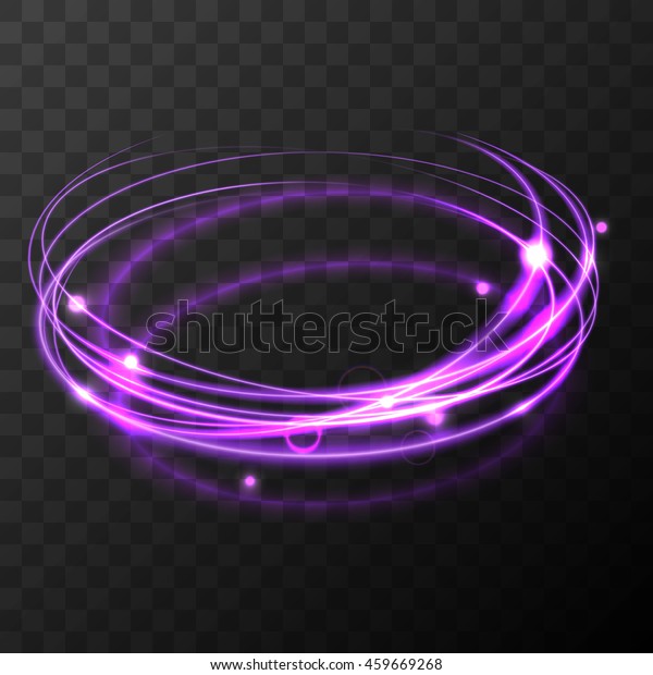 Purple Glowing Rings On Transparent Background Stock Vector (Royalty ...