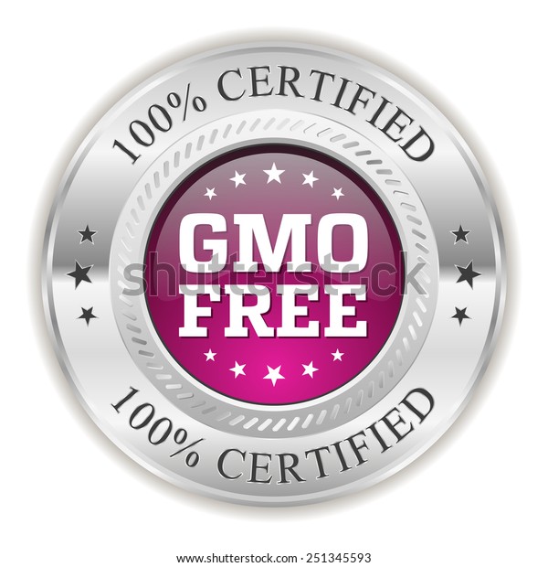 Purple Gmo Free Badge Silver Border Stock Vector (Royalty Free ...