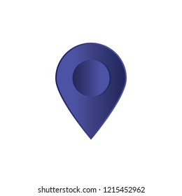 Purple Gps Navigation Map Position Pin Stock Vector (Royalty Free ...