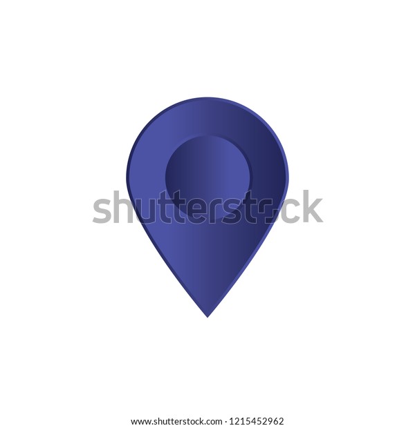 Purple Gps Navigation Map Position Pin Stock Vector (Royalty Free ...