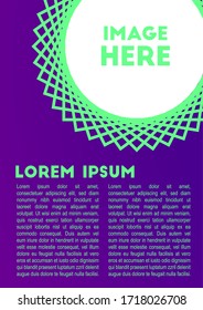 Purple Green Poster Template A4 Size Stock Vector (Royalty Free ...