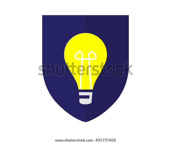 Purple Heraldic Shield Lamp Light Bulb Stock Vector (Royalty Free ...