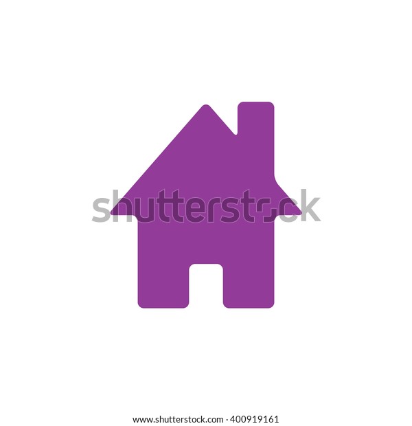 Purple House Icon Vector Illustration Stock Vector (Royalty Free) 400919161
