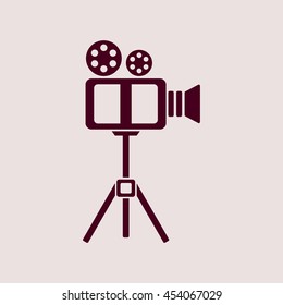Purple Icon Video Camera Eps10 Stock Vector (Royalty Free) 454067029