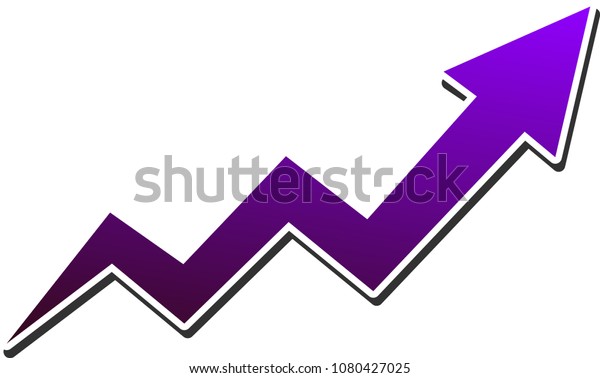 Purple Improve Arrow Stock Vector (Royalty Free) 1080427025 | Shutterstock