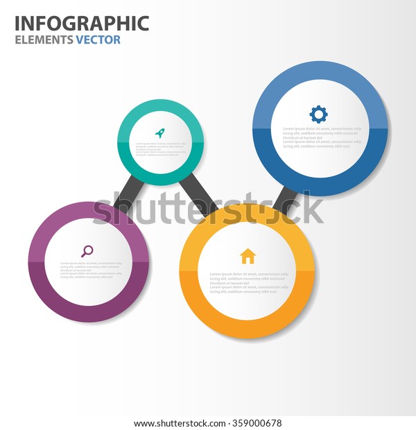 Purple Infographic Elements Presentation Templates Flat Stock Vector ...