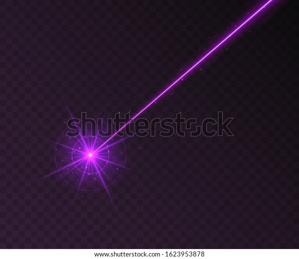 Purple Laser Beam Light Effect Isolated Stock Vector (Royalty Free ...