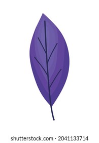 Purple Leaf Stem Design Stock Vector (Royalty Free) 2041133714 ...