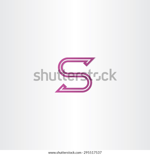 Purple Letter S Logo Design Element: vector de stock (libre de regalías ...