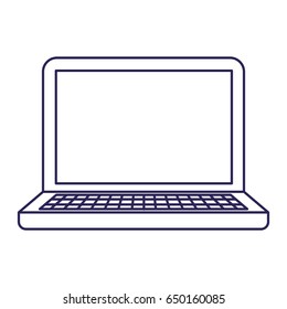 Purple Line Contour Laptop Computer Vector Stock Vector (Royalty Free ...