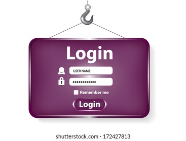 Purple Login Hook Vector: vector de stock (libre de regalías) 172427813 ...