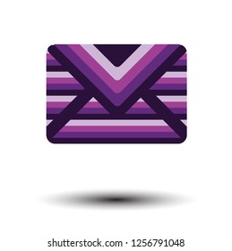Purple Mail Icon Stock Vector (Royalty Free) 1256791048 | Shutterstock
