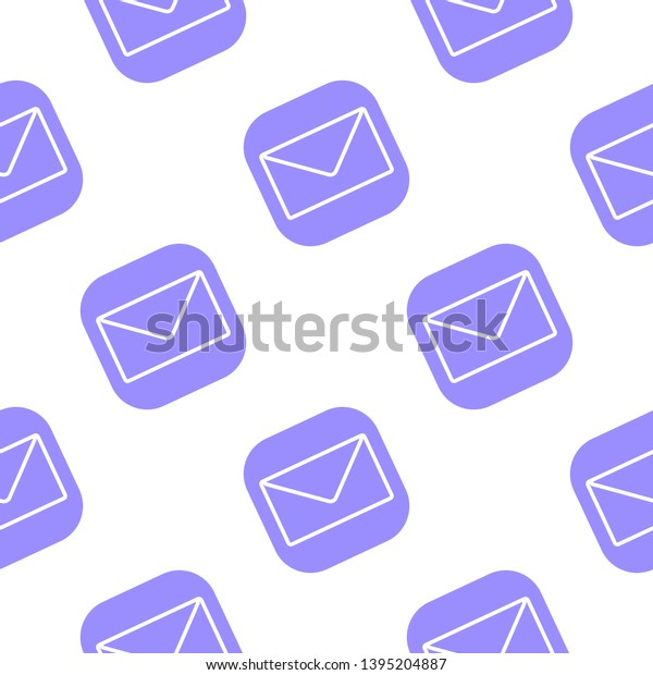 Purple Mail Symbol Flat Graphic Illustration Stock Vector (Royalty Free ...