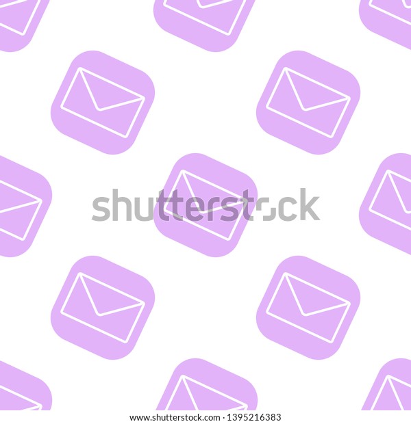 Purple Mail Symbol Flat Graphic Illustration Stock Vector (Royalty Free ...