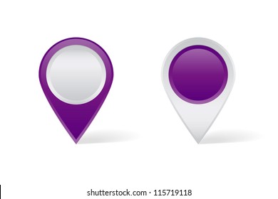 Vektor Stok Map Pin Vector Different Types Sizes (Tanpa Royalti ...