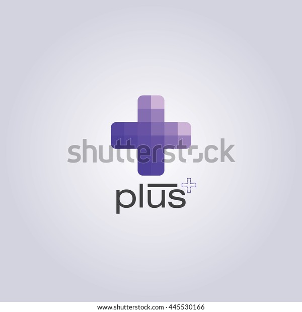 Purple Monochromatic Color Plus Design Stock Vector (Royalty Free ...