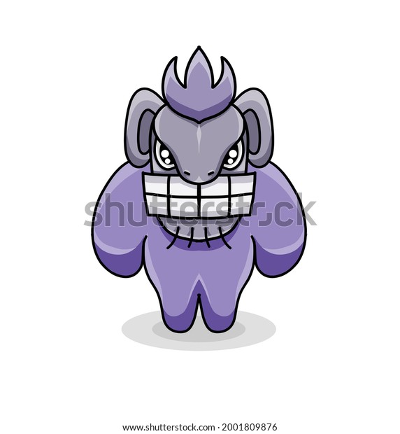 Purple Mouse Monster Vector Illustration Simple Stock Vector (Royalty ...