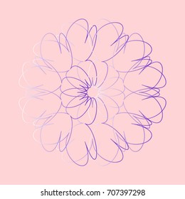 Purple Outline Pattern On Pink Background Stock Vector (Royalty Free ...